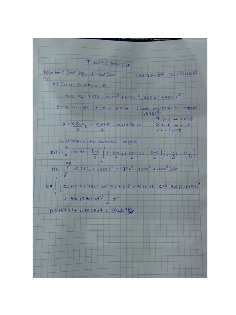 Examen 3 Metodos Numericos | PDF