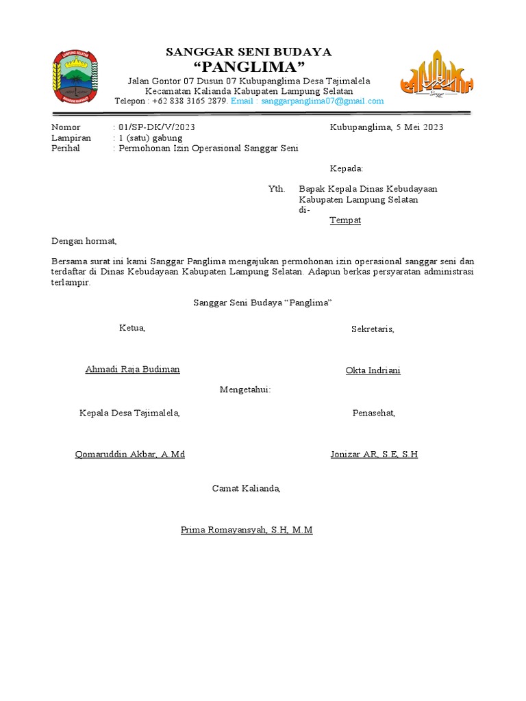 Surat Permohonan SK | PDF