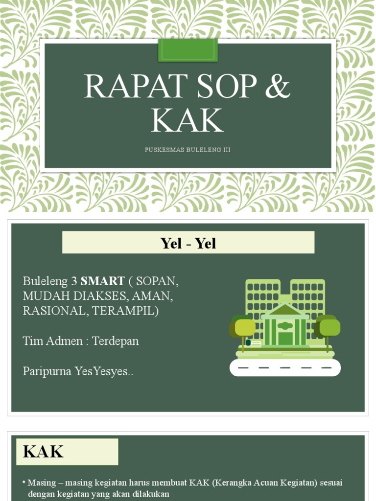 Rapat Sop Dan Kak 2023 | PDF