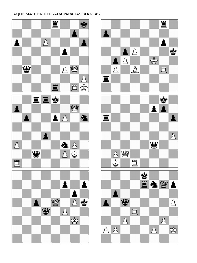 Jaque Mate en 1 Jugada para Las Blancas | PDF