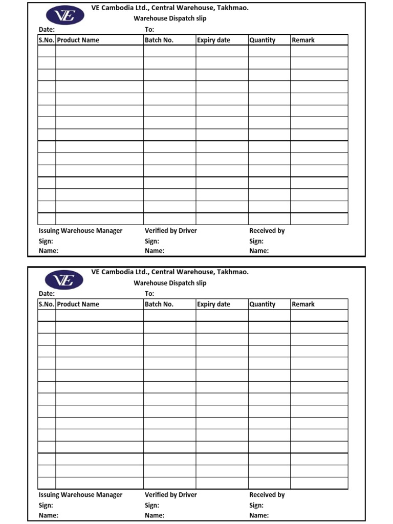 Transhipment Slip | PDF