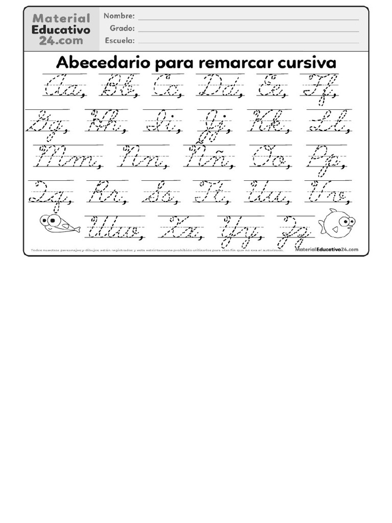 Abecedario Cursiva | PDF