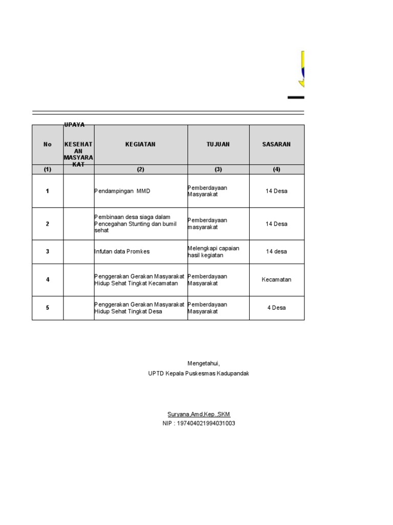 Rencana Kegiatan Promkes 2023 Cianjur | PDF