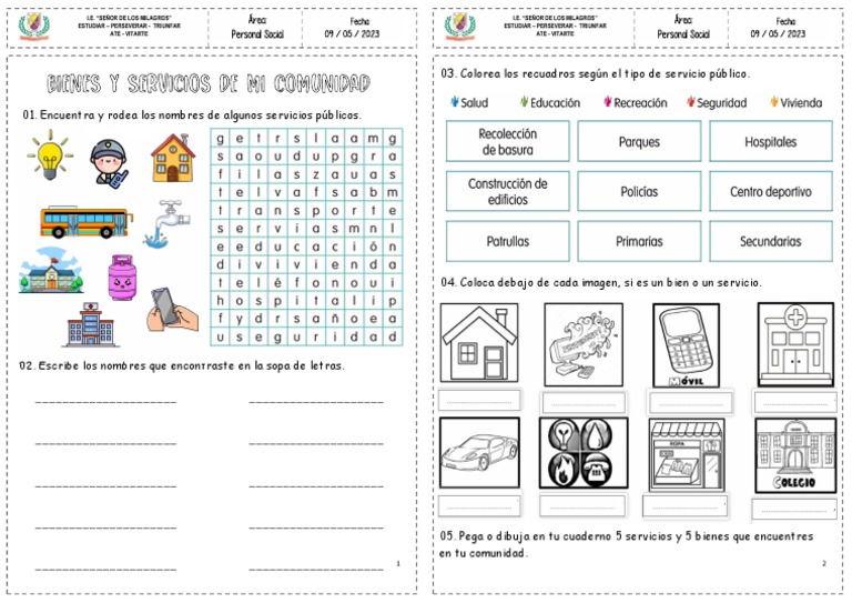 Bienes y Servicios de Mi Comunidad | PDF