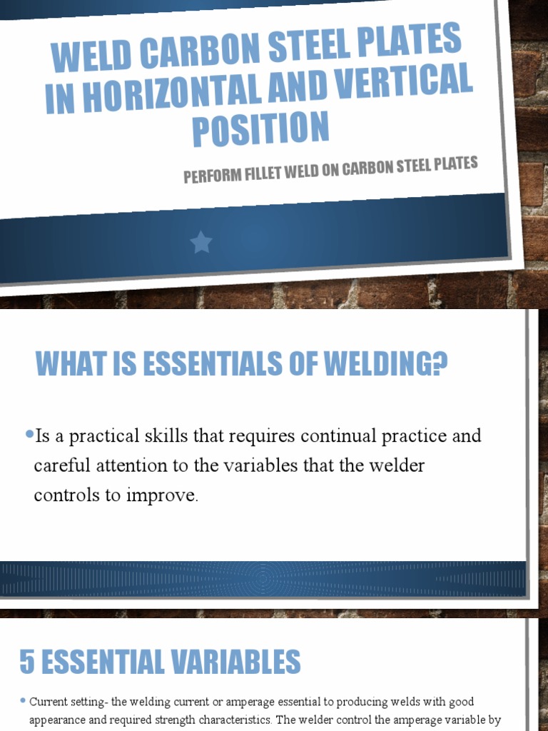 Weld Carbon Steel Plates in Horizontal and Vertical | PDF | Welding ...