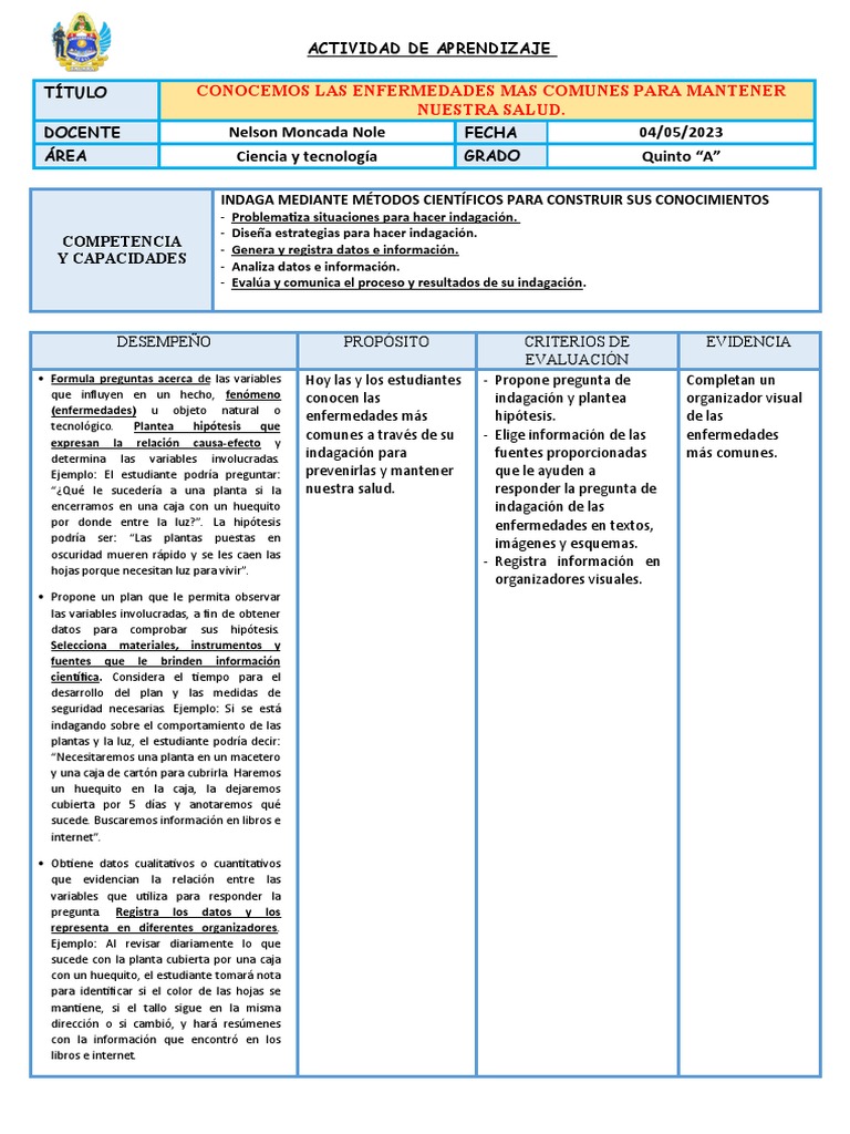 Ciencia y Tec-02-04-2023 - Enfermedades Mas Comunes | PDF | Diarrea ...