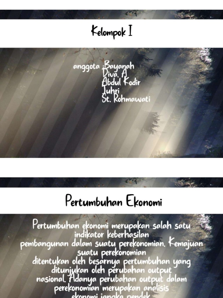 Pertumbuhan Ekonomi Kelompok 1 Xi-Ips.2 | PDF