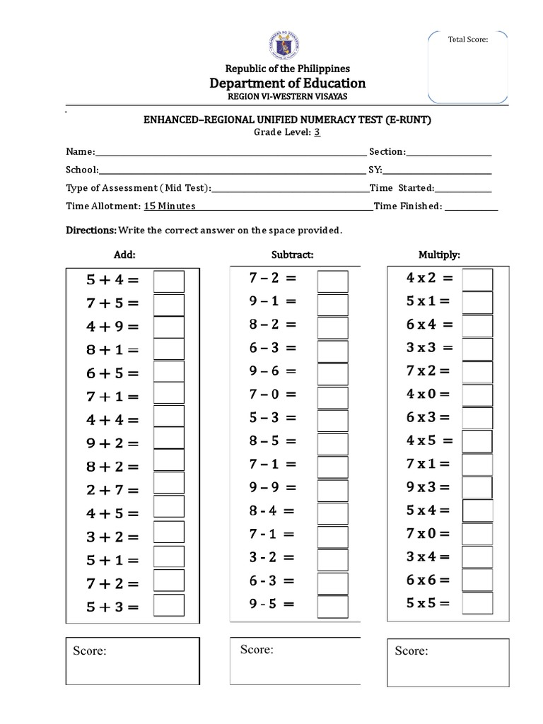 FINAL E-RUNT (Grade 3) | PDF