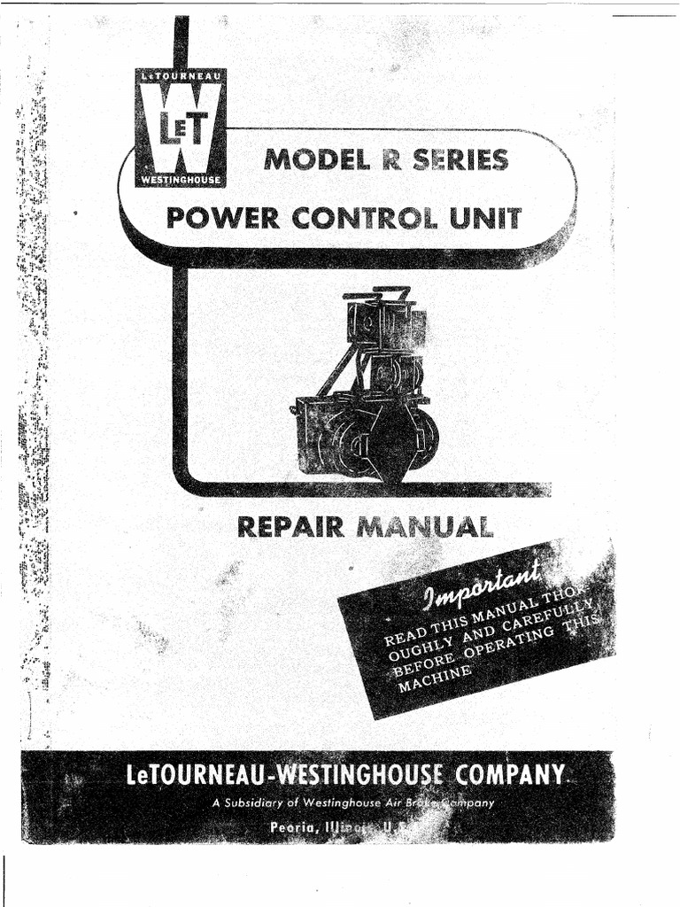Letourneau Model R Ccu SVC | PDF