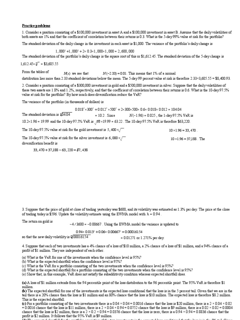 Financial Risk Management | PDF