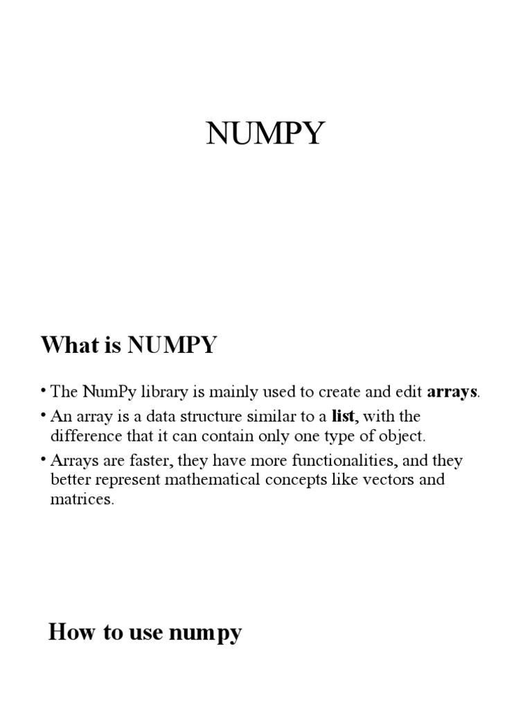 Introduction To NUMPY Lecture Note | PDF | Mathematical Analysis ... Introduction To NUMPY Lecture Note | PDF | Mathematical Analysis ...