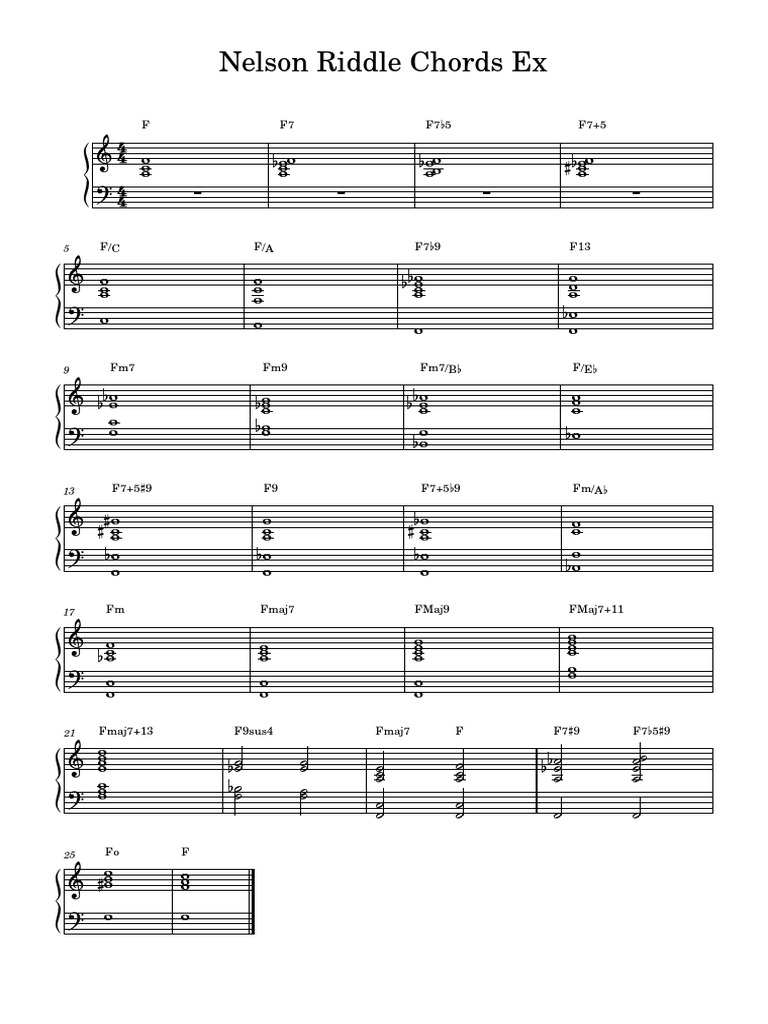 Nelson Riddle Chord Examples | PDF