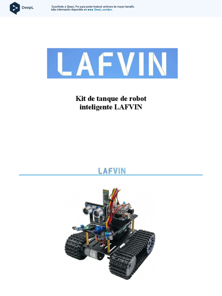 Lafvin Smart Robot Tank Kit Español Compressed Pdf Arduino