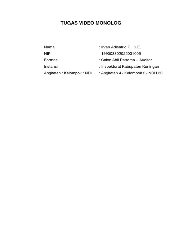 Script Monolog | PDF