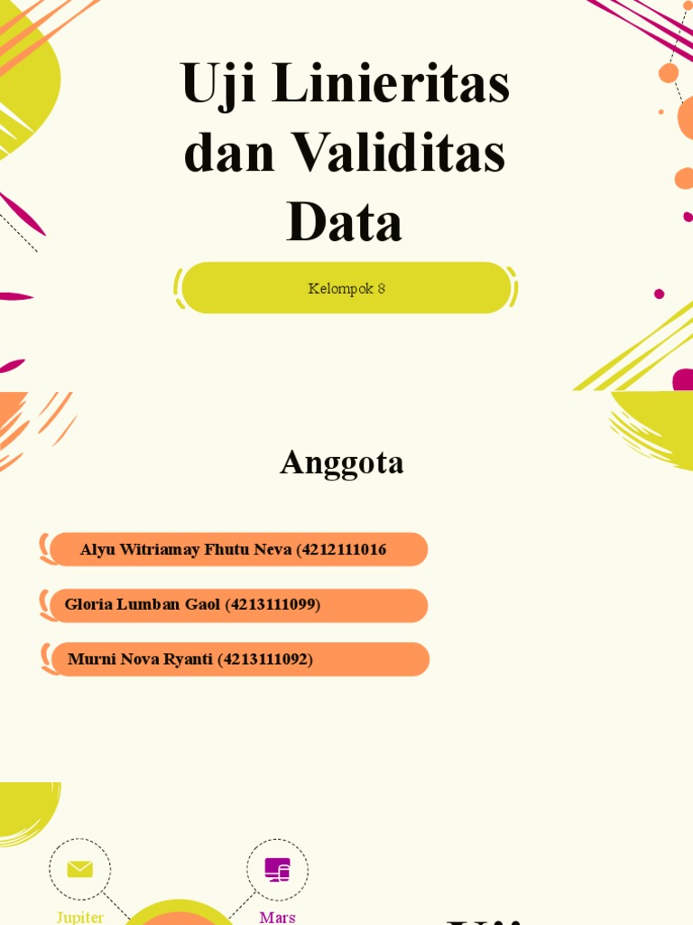 PPT Uji Linieritas dan Validitas Data_ Kelompok 8 | PDF