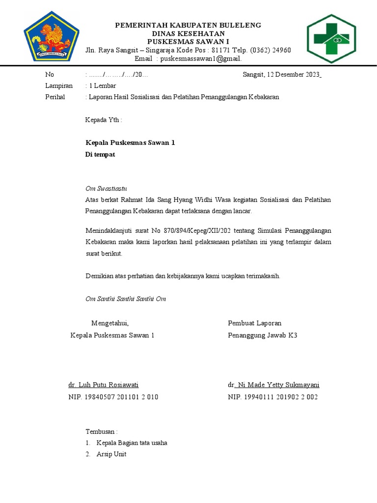 Laporan Pelaksanaan Pelatihan Apar 7 Des 2022 | PDF