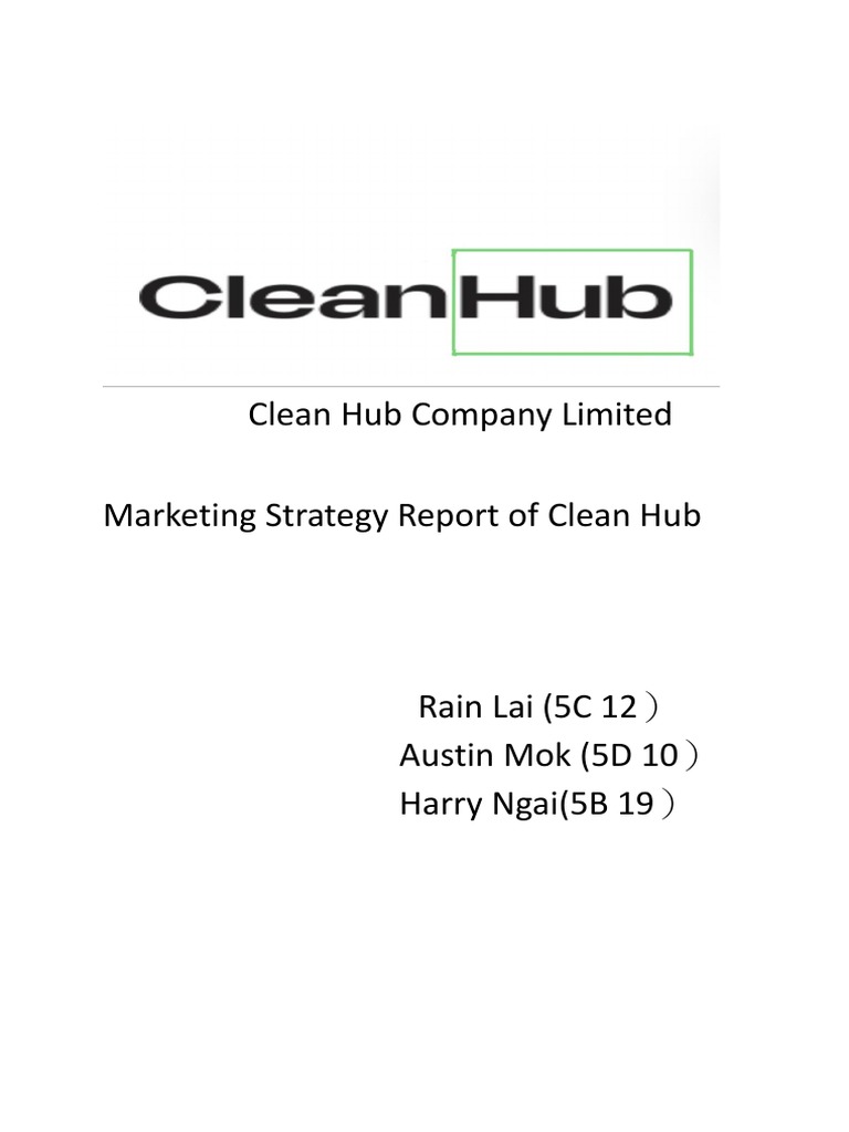 Clean Hub Marketing Strategy Report | PDF | Marketing | Advertising