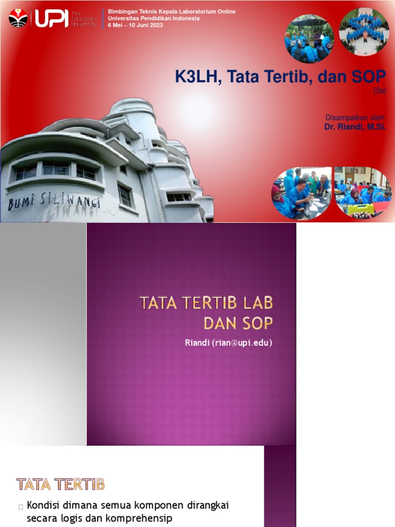 3a 4 DR Riandi, M.Si. Tata Tertib Lab Dan SOP | PDF