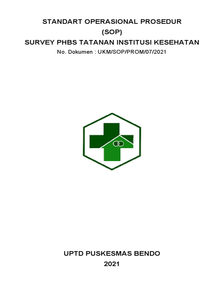 SOP Survey PHBS di Institusi Kesehatan | PDF