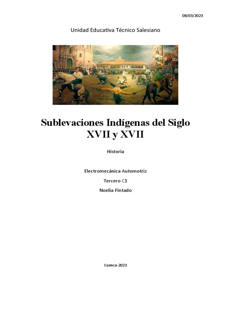 Sublevaciones Indígenas Siglo XVIII | PDF