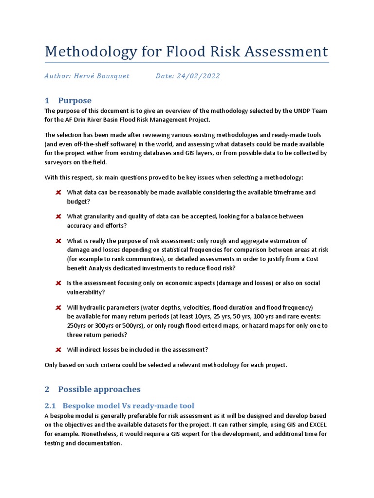 Methodology For Risk Assessment | PDF