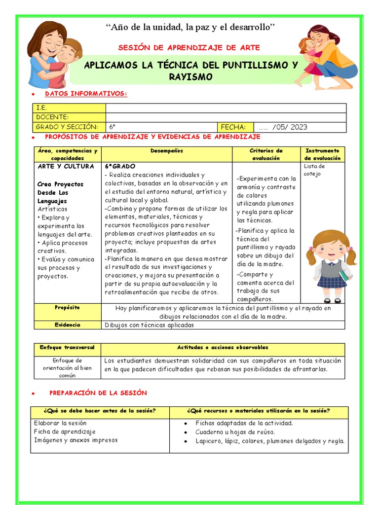 APLICAMOS LA TÉCNICA DEL PUNTILLISMO Y RAYISMO | PDF APLICAMOS LA TÉCNICA DEL PUNTILLISMO Y RAYISMO | PDF