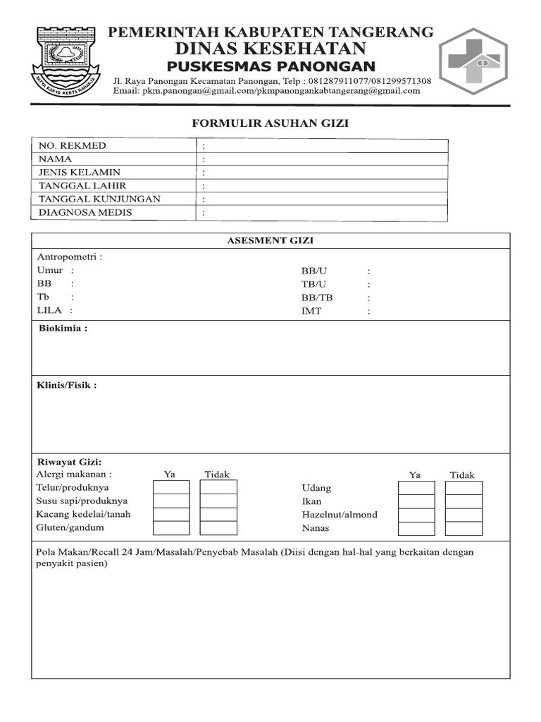19 Formulir Asuhan Gizi | PDF