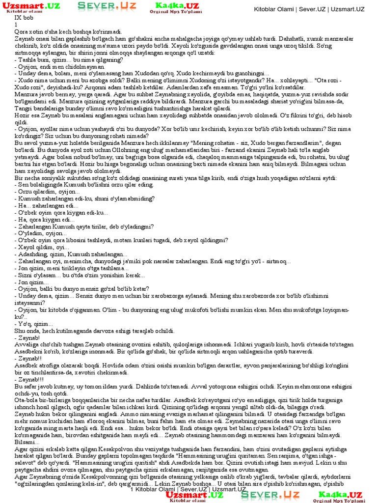 Shaytanat (III - Kitob, II - Qism) (Tohir Malik) - Uzsmart - Uz | PDF