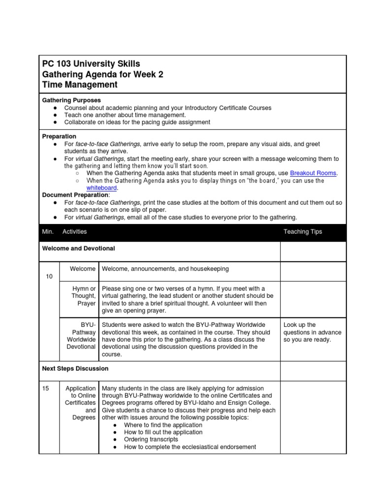 pc103 W02GatheringAgenda | PDF