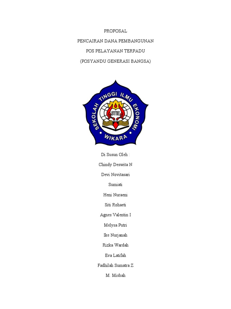 Proposal Pencairan Dana Posyandu | PDF