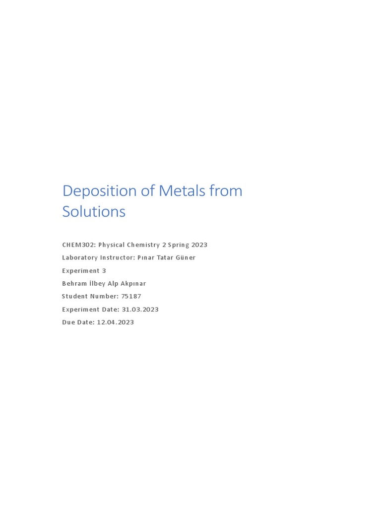Inorganic Chemistry - Lab Report 5 | PDF | Coordination Complex | Ligand