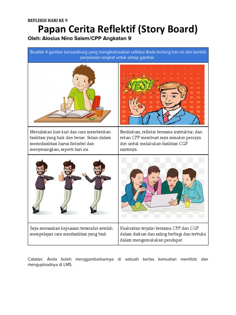 Refleksi Model Papan Cerita Reflektif | PDF