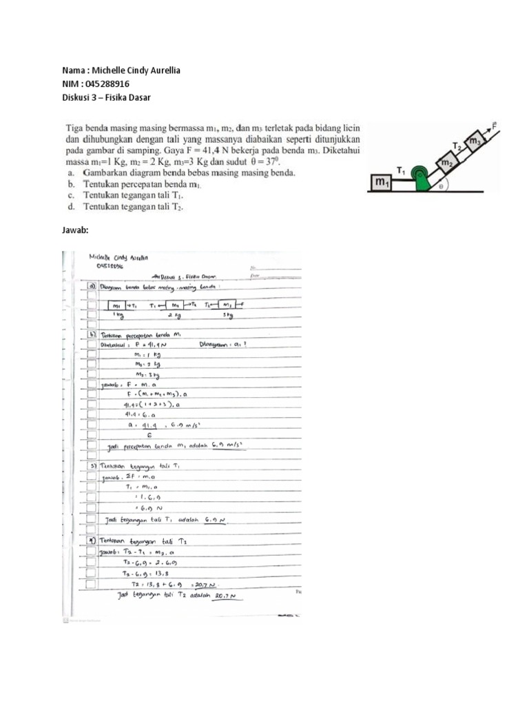 Diskusi 3 - Fisika Dasar | PDF