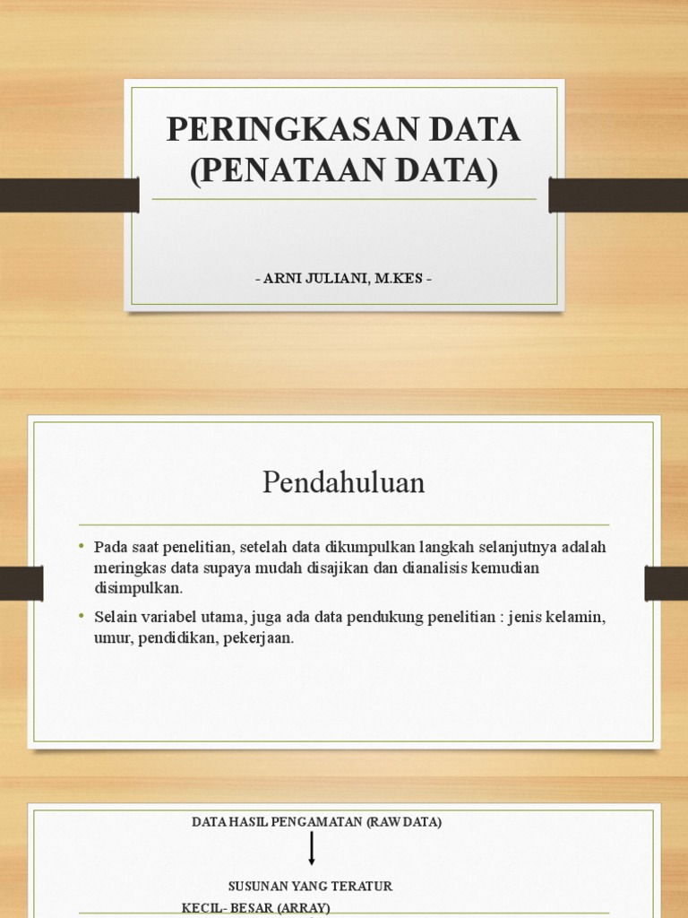 Peringkasan Data Dan Distribusi Frekuensi | PDF
