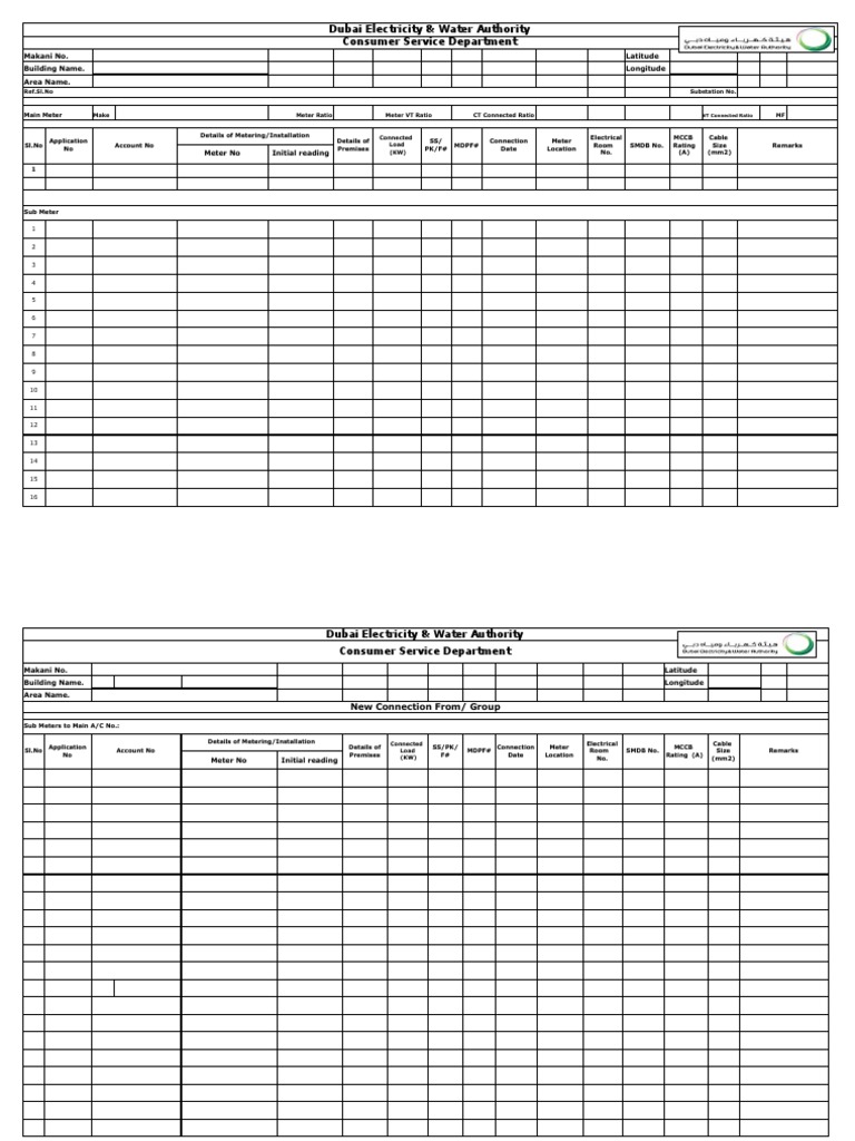 New Connection Form | PDF | Electric Power | Electrical Engineering