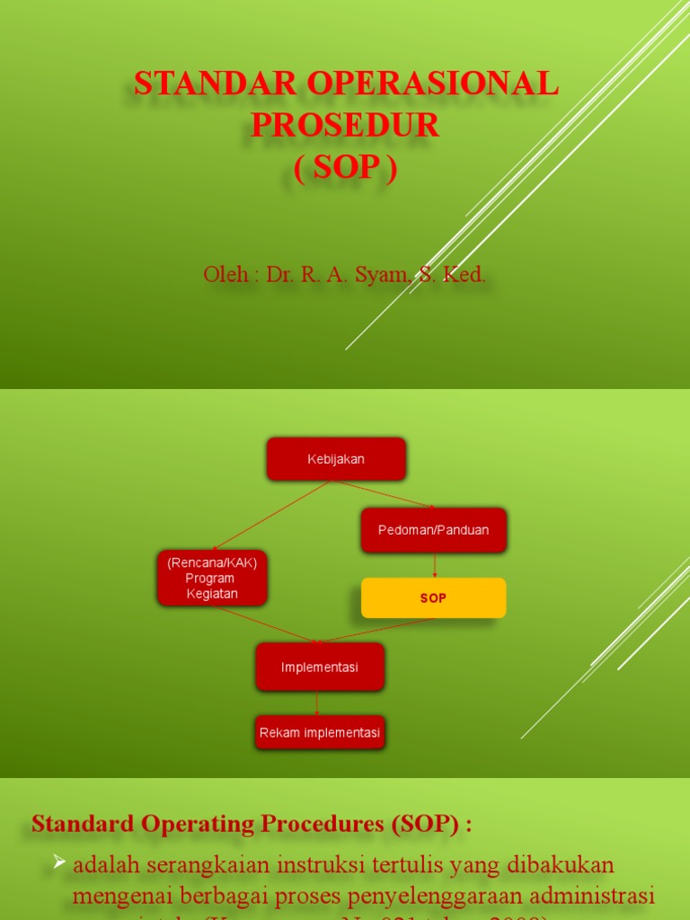 Standar Operasional Prosedur | PDF