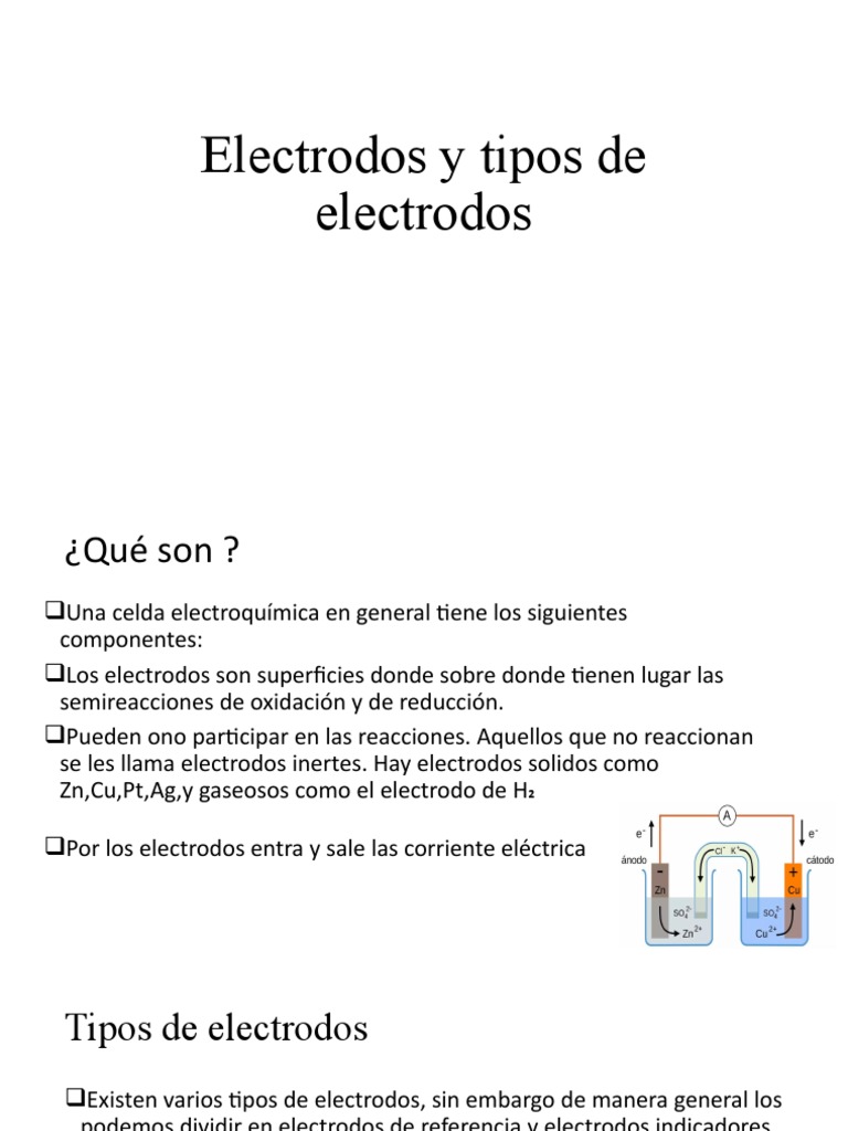 Electrodos y Tipos de Electrodos ERWING | PDF | Electrodo | Física Aplicada e Interdisciplinaria