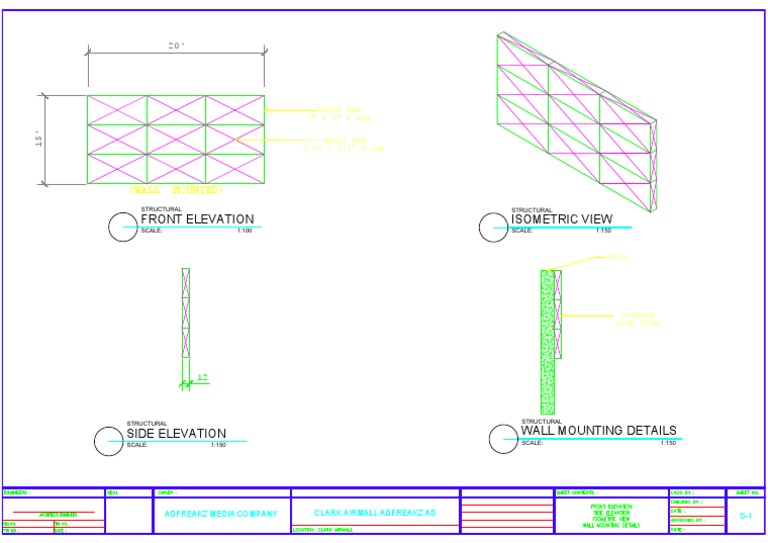 Front Elevation Isometric View: (Wall Mounted) | PDF