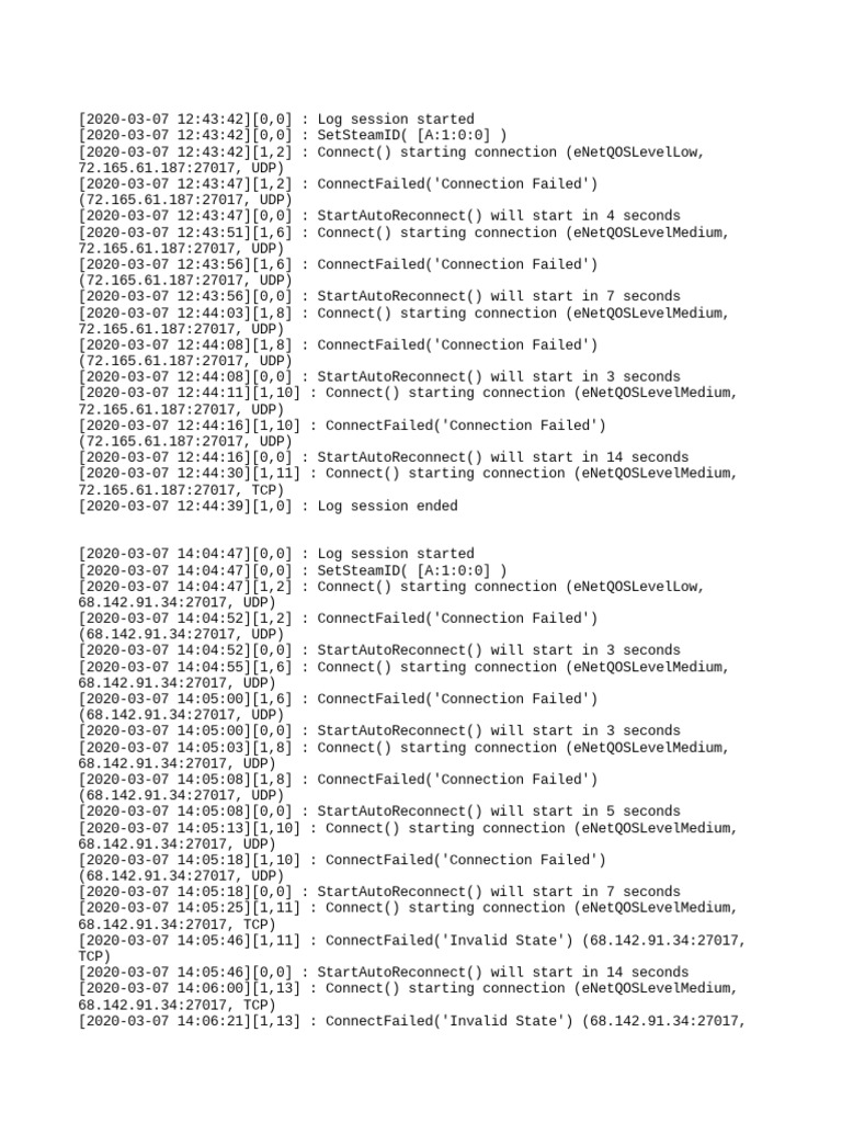 Connection Log 27015 | PDF