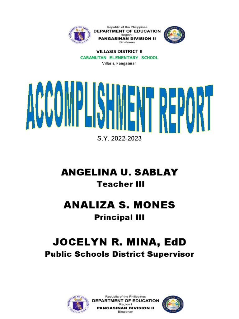 Accomplishment Report 2022 2023 | PDF