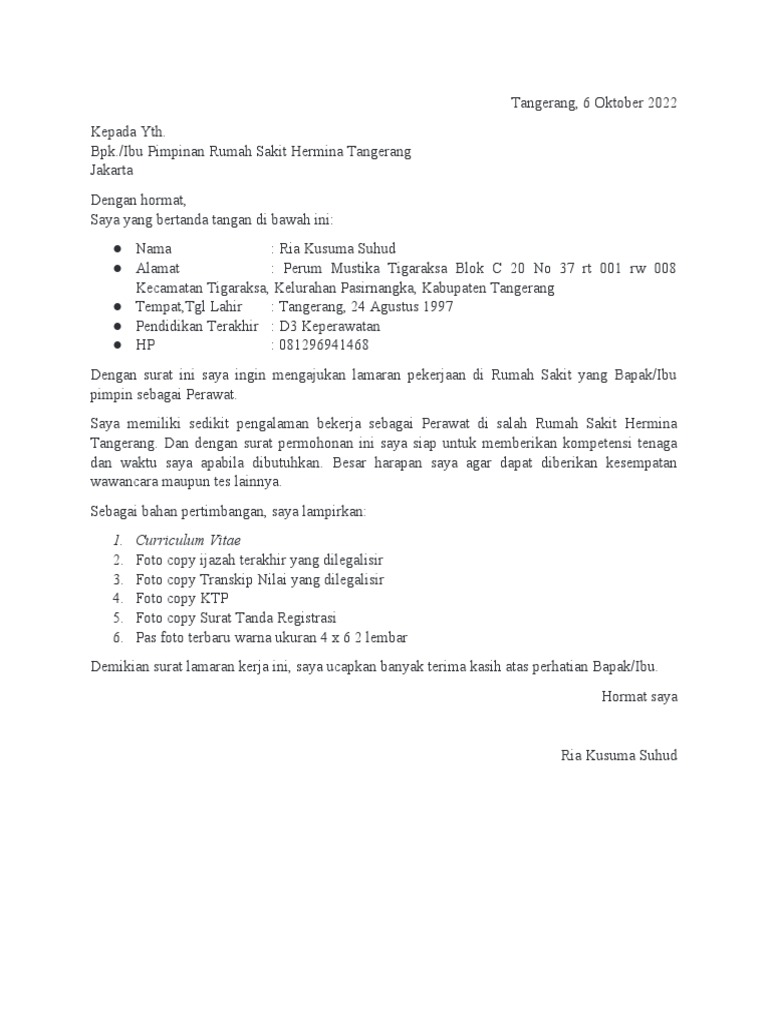 Perawat Ria Kusuma Suhud | PDF