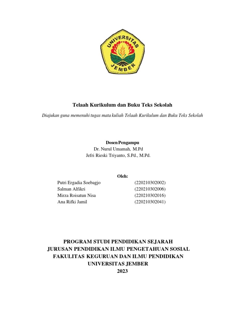 BOOK CHAPTER TELAAH KURIKULUM - Kelompok 2 ORGANISASI KURIKULUM | PDF