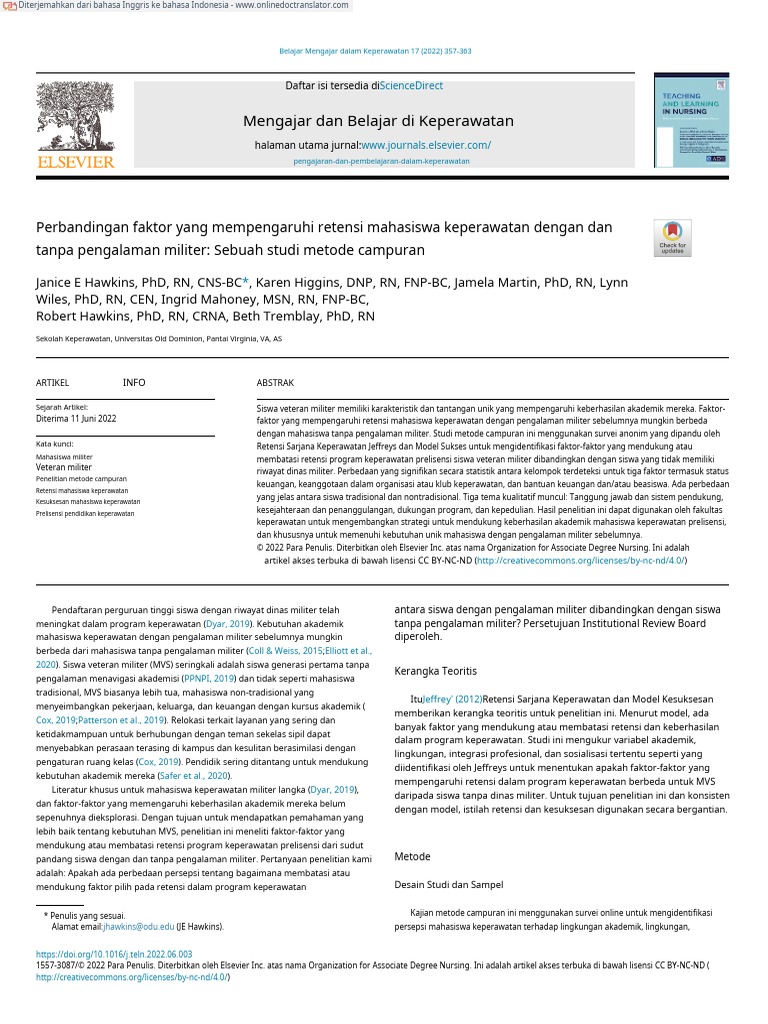 Jurnal Komparasi Faktor Siswa Dengan Pengalaman Militer - En.id | PDF