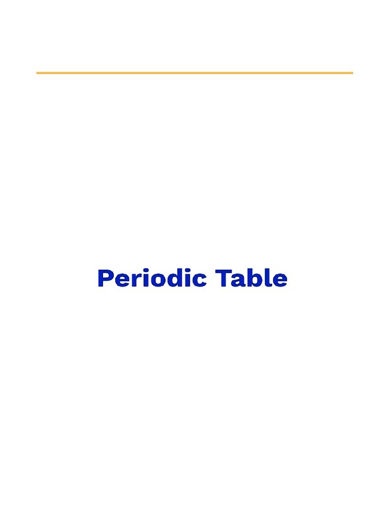 Periodic Table | PDF