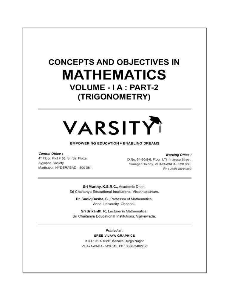 Trigonometric Ratios Pdf