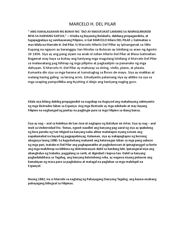 Marcelo H. Del Pilar | PDF