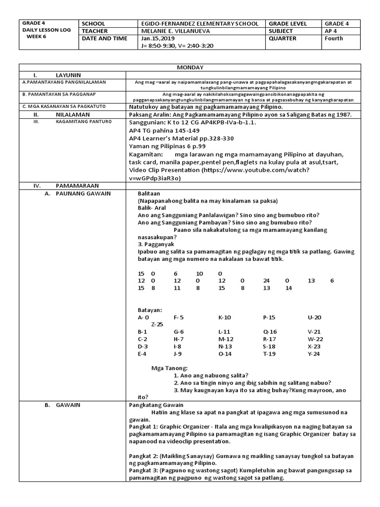 4th Ap4 Week1 | PDF
