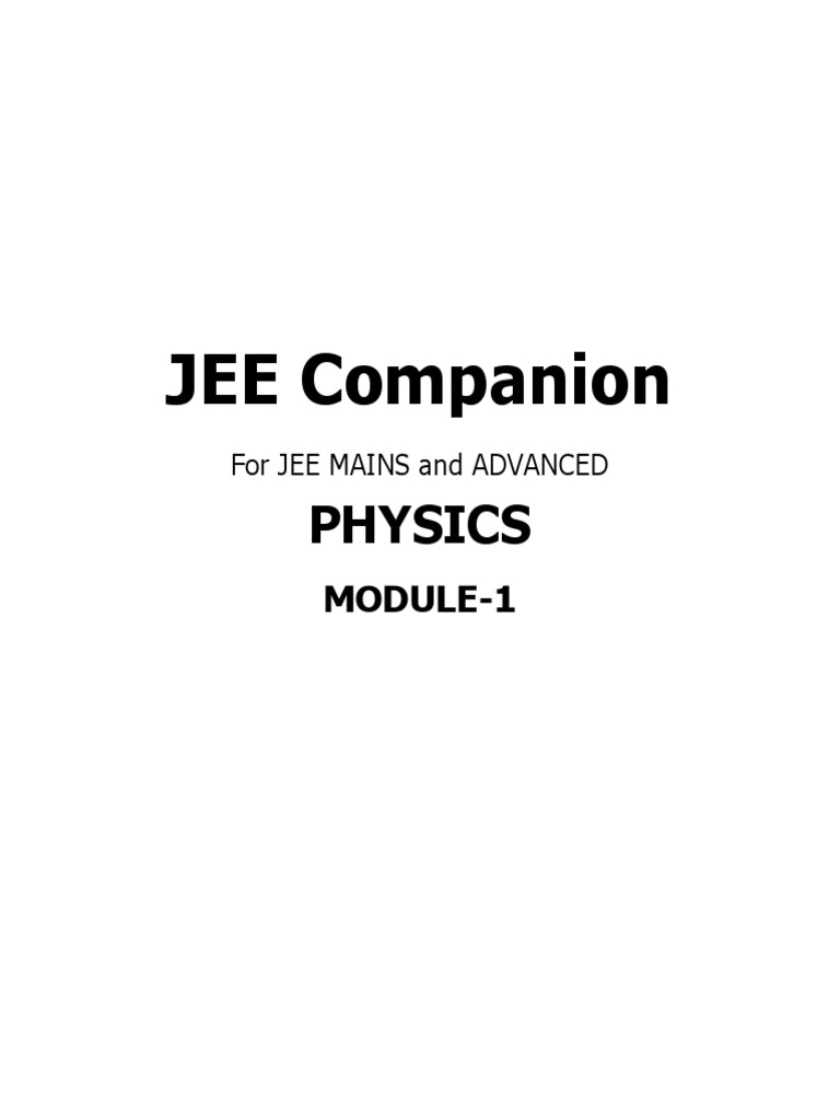 Module 1 (Physics) | Download Free PDF | Euclidean Vector | Metrology