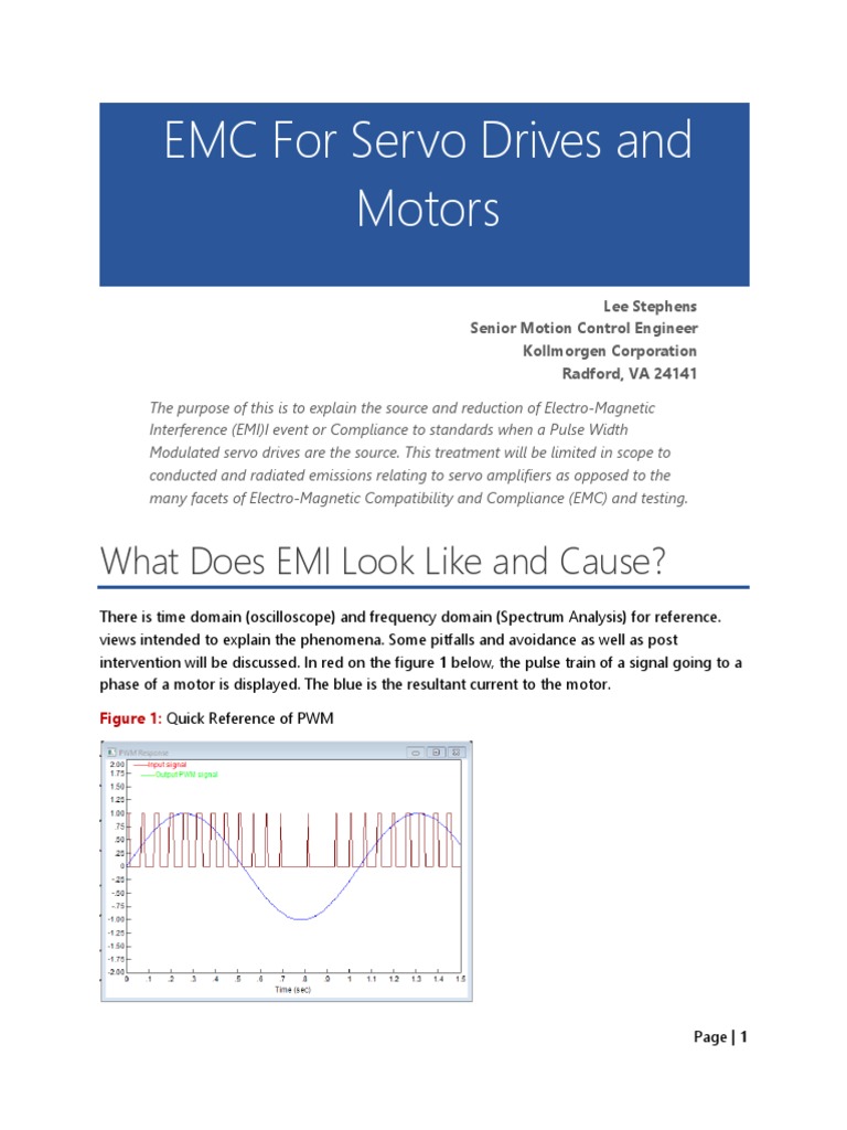 EMC For Servo Drives and Motors - 0 | PDF | Electromagnetic ...