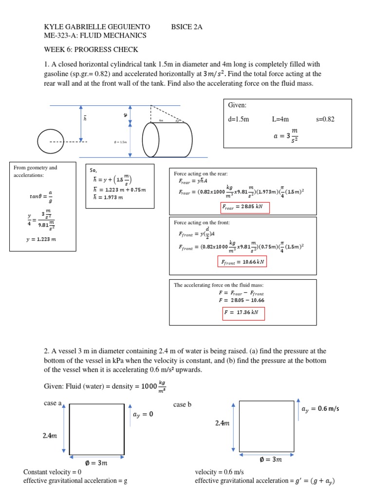 GEGUIENTO Fluid Mechanics Module Week 6 8 | PDF